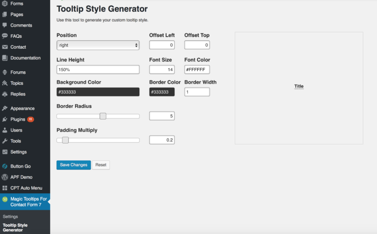Documentation - Magic Tooltips For Contact Form 7